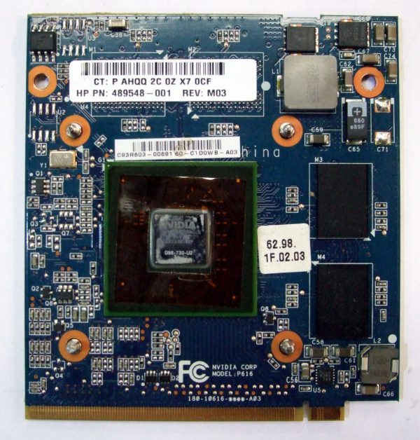 Tarjeta De Video nVidia GeForce 9300M GS Parte: 489548-001 ...